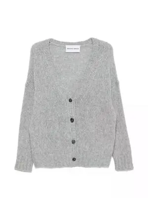 EMERSON RENALDI Mélange-effect V-neck Cardigan - Grey