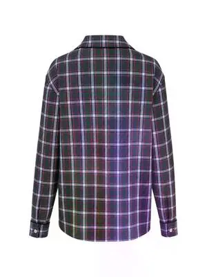 N°21 Lace-panel Tartan Shirt