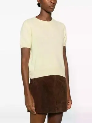 IVORY PARIS Fine Knit Short-sleeve Sweater