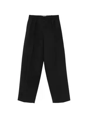 Jacquemus Pleated Wide-leg Trousers - Black