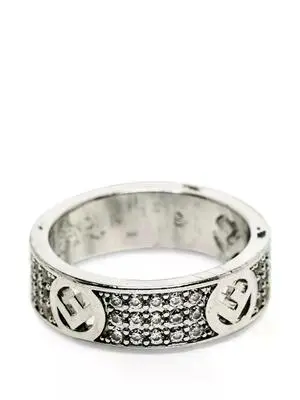 Fendi F Is Crystal-embellished Pavé Ring