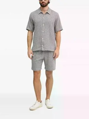 MOS MOSH Mmgfloyd Basso Geometric-pattern Elasticated-waist Shorts