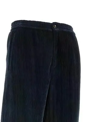 Emporio Armani Ribbed Velvet Effect Trousers