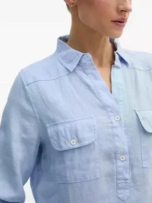 MOS MOSH Linen Shirt With Chest Pockets