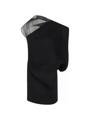 Sportmax Asymmetric-neck Midi Dress