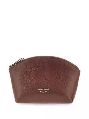 Emporio Armani Grained Leather Pouch - Red