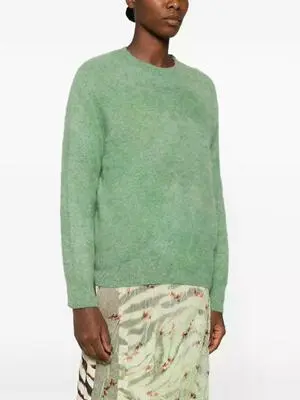 IVORY PARIS Cala Crew-neck Knitted Sweater - Green