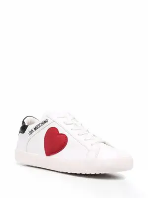 Moschino Heart-print Sneakers - White