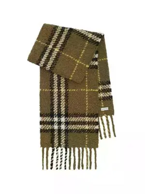 Burberry Plaid Wool Tweed Scarf