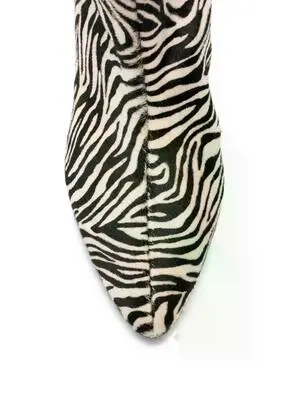 Isabel Marant Étoile Zebra-print Pony Hair Ankle Boots