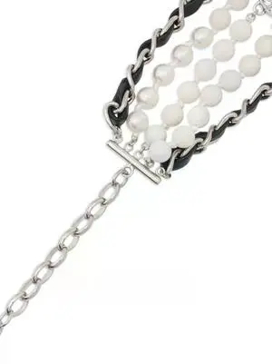 DOUBLET Bead-embellished Chain-link Bracelet