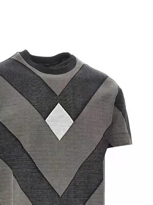 Emporio Armani Jacquard-knit Chevron T-shirt