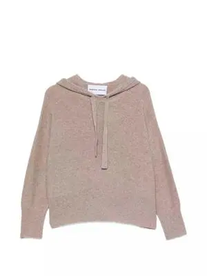 EMERSON RENALDI Drawstring Knitted Hooded Sweater - Brown