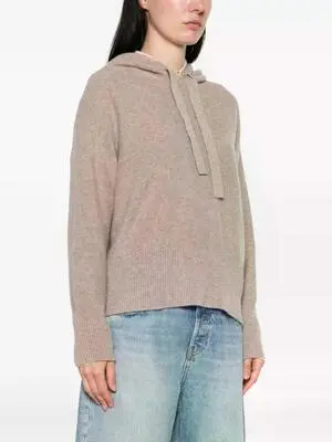 EMERSON RENALDI Drawstring Knitted Hooded Sweater - Brown