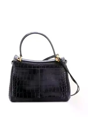 Balenciaga Rodeo Crocodile Embossed Leather Mini Shoulder Bag