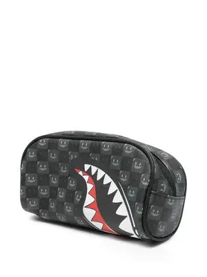 SPRAYGROUND Shark Mouth Check-print Pouch - Black