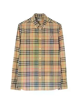 Burberry Check-pattern Shirt - Neutrals