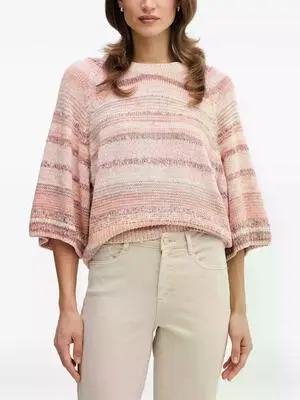 MOS MOSH Mmedele Striped Raglan-sleeve Sweater