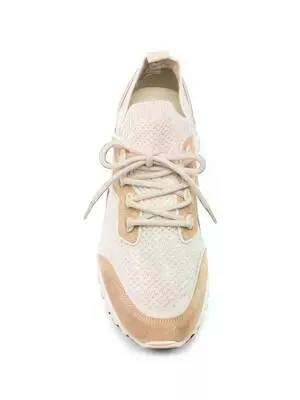Eleventy Suede Panelled Knit Trainers