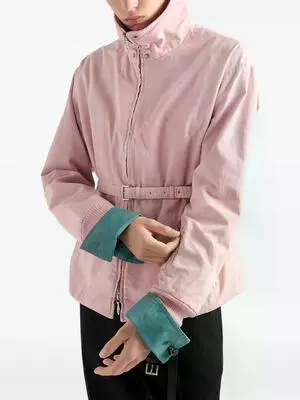 Prada Cotton Poplin Jacket With Belted Waist