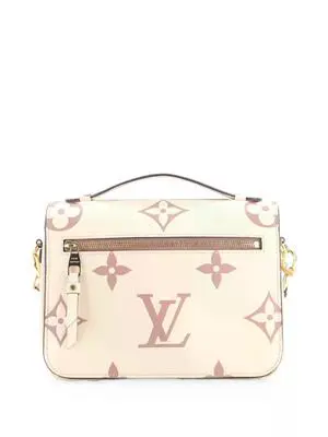 LOUIS VUITTON Pochette Metis Bicolor Monogram Empreinte Giant Crossbody Bag - Neutrals