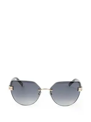 Chopard Crystal-embellished Rimless Sunglasses - Black