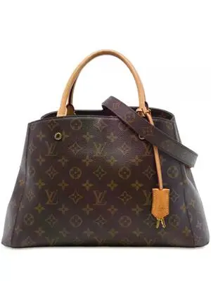 LOUIS VUITTON 2016 Monogram Montaigne Mm Satchel - Brown