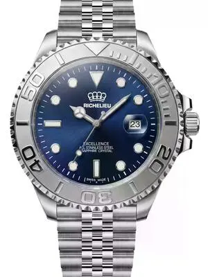 RICHELIEU SWISS Classic Excellence 43mm Automatic Watch - Blue