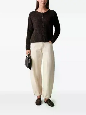 MOS MOSH Mmhellen Stripe-pattern Wide-leg Trousers