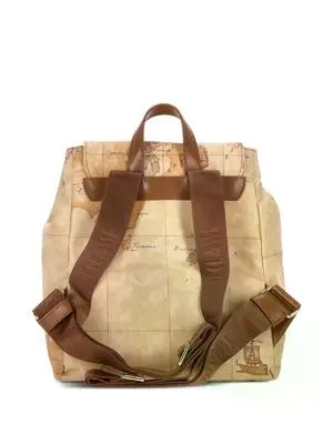 ALVIERO MARTINI 1° CLASSE Map Print Backpack - Neutrals