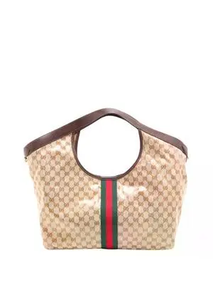 Gucci 2000-2015 Large Gg Crystal Web Giglio Tote Bag
