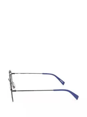 LEVI'S Logo-detail Round-frame Glasses - Grey