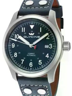 GLYCINE Combat Field 40mm Automatic Watch With Leather Strap