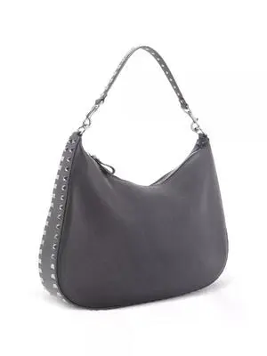 Valentino Garavani Rockstud Zip Leather Medium Hobo Bag