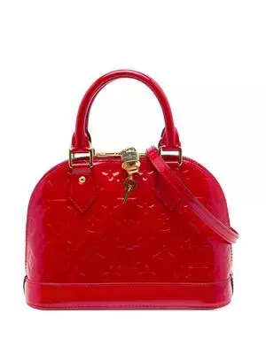 LOUIS VUITTON 2017 Monogram Vernis Alma Bb Satchel - Red