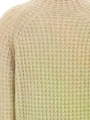 Hemisphere Open-knit Mock-neck Sweater