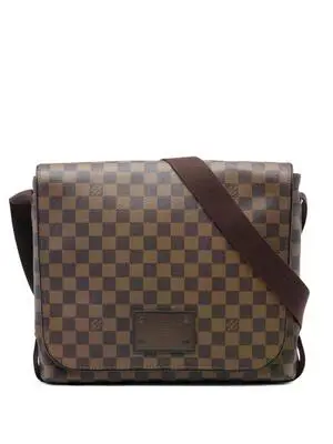 LOUIS VUITTON Damier Ebene Brooklyn Mm Crossbody Bag - Brown