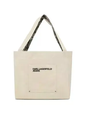 Karl Lagerfeld All-over Print Reversible Shopper Bag