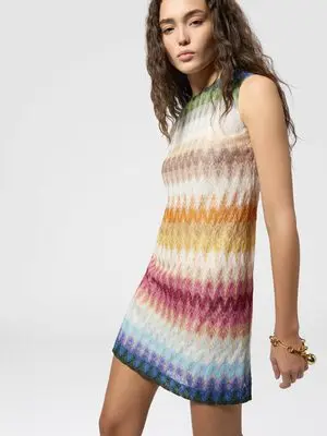 Missoni Sleeveless Dégradé Viscose Mini Dress - Multicoloured