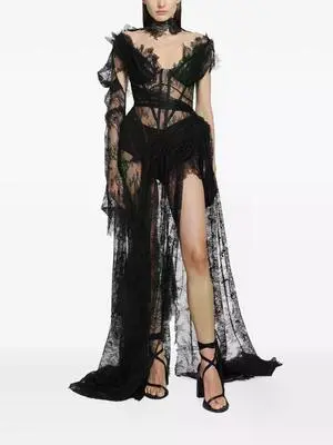 DREAMING ELI The Queen Mother Lace-overlay Dress