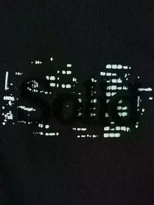 SOLID HOMME Graphic-print Logo-embroidered T-shirt