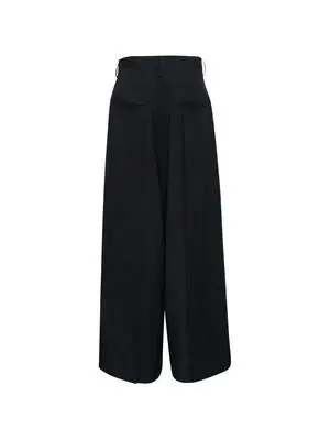 Yohji Yamamoto Wide-leg Trousers - Black