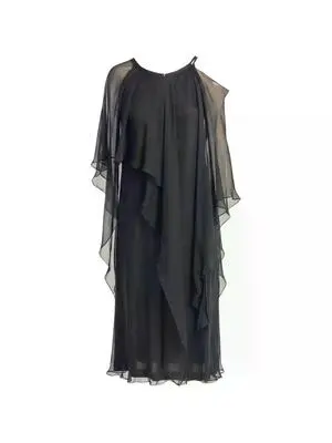 IRINA SCHROTTER Alegra Ruffled Silk Midi Dress