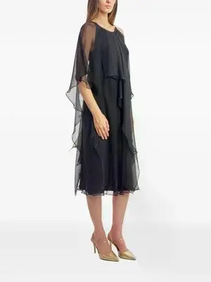 IRINA SCHROTTER Alegra Ruffled Silk Midi Dress