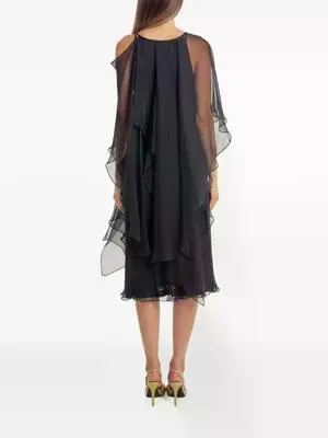 IRINA SCHROTTER Alegra Ruffled Silk Midi Dress