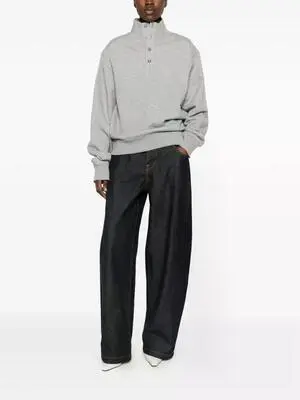 ENTIRE STUDIOS High-neck Button-up Sweater - Grey