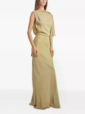 IRINA SCHROTTER Beatrice Asymmetric-sleeve Maxi Dress