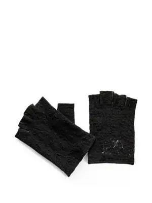 Our Legacy Lace Panelled Leather Gloves