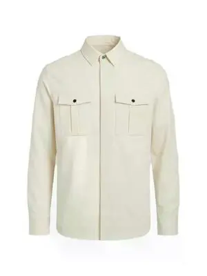 DOMAINE DES ARTISTES Flap-pocket Long-sleeve Shirt - Neutrals
