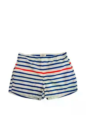 PIER SICILIA Luchino Horizontal-stripe Swim Shorts - Neutrals